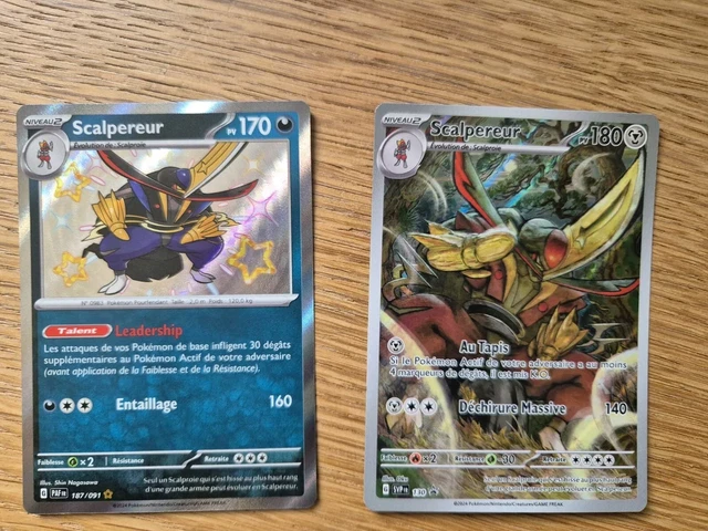 LOT CARTE POKÉMON Scalpereur Shiny 187/091 Et 130 Promo NM FR EUR 8,00 - PicClick FR