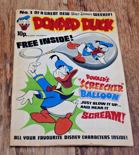 DONALD DUCK WEEKLY Comic number n1 1975 UK IPC As Seen Walt Disney NO ...