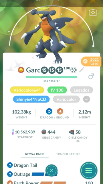 POKEMON TRADE GO - Shiny Garchomp 3Moveset Maxed Level 50 - Best PVP ...