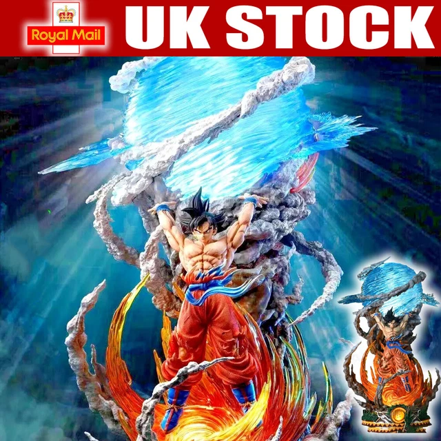 DRAGON BALL Z Goku 25cm Son Gokou Statue Figure LED Lamp Genki Dama ...