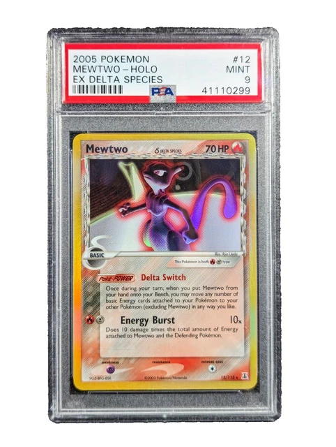 POKEMON CARD MEWTWO 12 EX Delta Species Holo Eng PSA 9 Mint READ ...