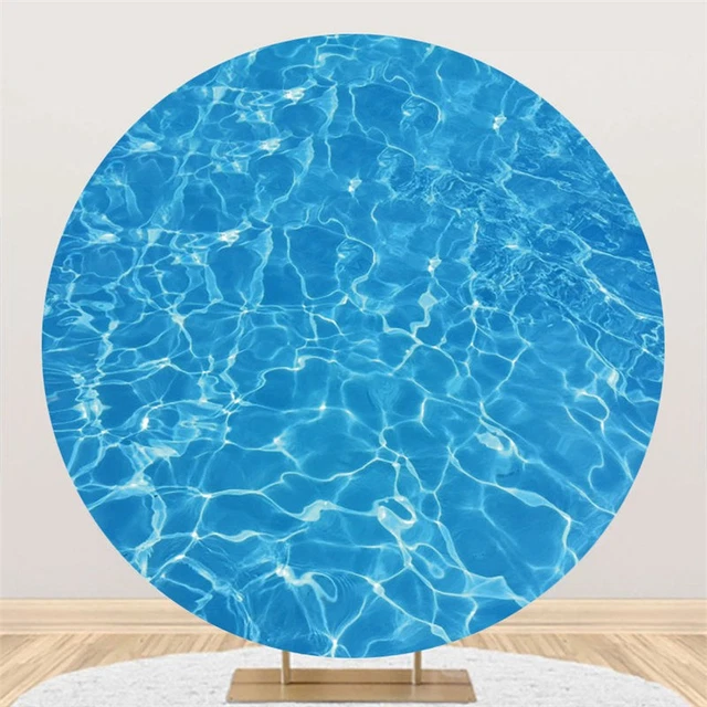 SIMPLE BLUE OCEAN Theme Happy Birthday Circle Backdrop $37.79 - PicClick AU