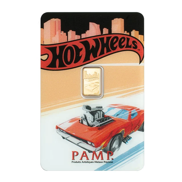 PAMP GOLDBARREN 1 Gramm 9999 Gold Race to Win Hot Wheels + Blister mit ...
