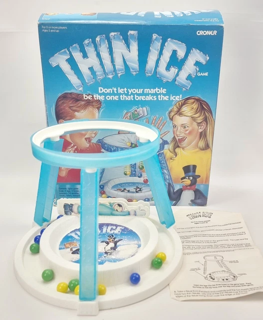 THIN ICE BOARD Game Vintage 1990 Pressman Marbles 90s Toy Kids Classic ...