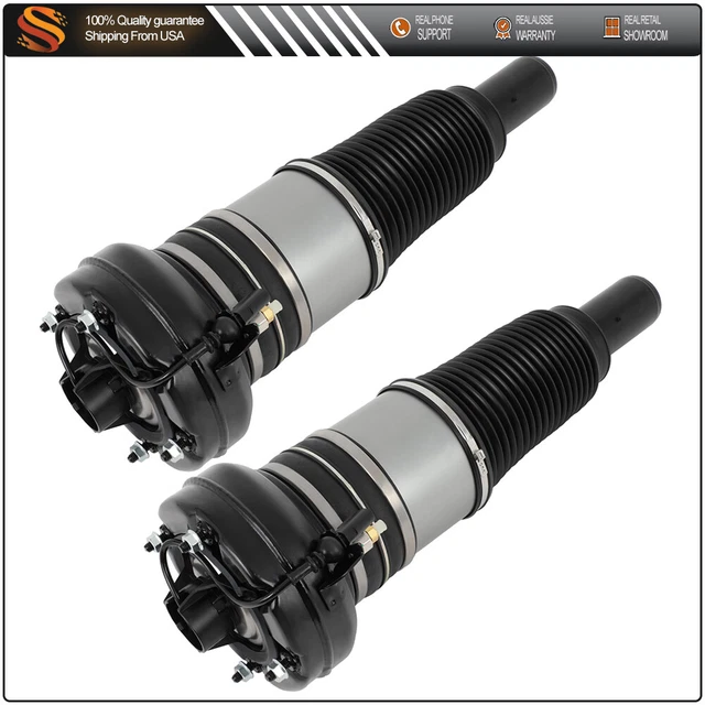 PAIR FRONT AIR Suspension Shocks Struts For Porsche Macan 95B 2015-2021 ...