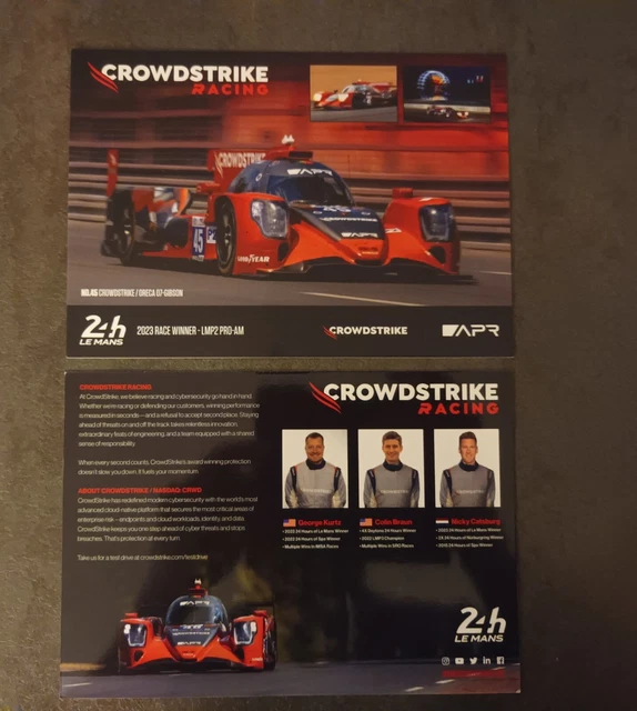 CARTE 24 HEURES Du Mans 2024 Crowdstrike Racing #45 LMP2 Oreca Gibson ...