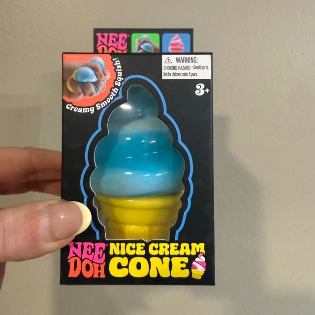 NEEDOH NICE CREAM Cone Nee Doh Blue Fidget Toy Squishy Ice Cream NEW £ ...
