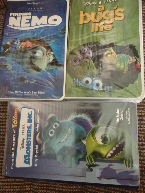 LOT OF 3 Disney Pixar DreamWorks VHS Tapes - Monsters Inc, Bugs Life ...