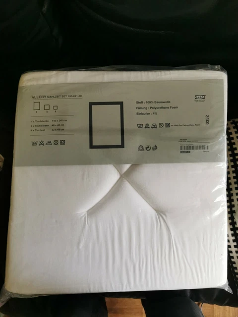 IKEA ALLEBY MAHLZEIT Set, 4 Stuhlkissen + Tischdecke + 4 Platzsets ...