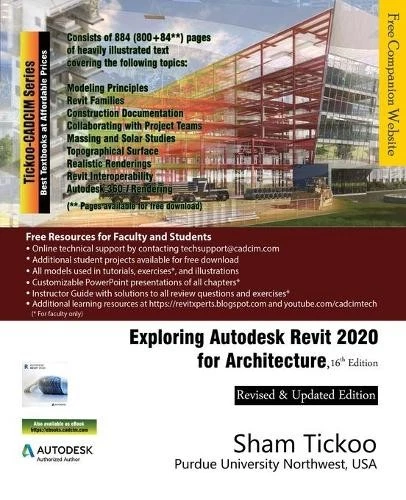 PROF SHAM TICKO Exploring Autodesk Revit 2020 for Architecture, 16th Edi (Poche) EUR 144,01 ...