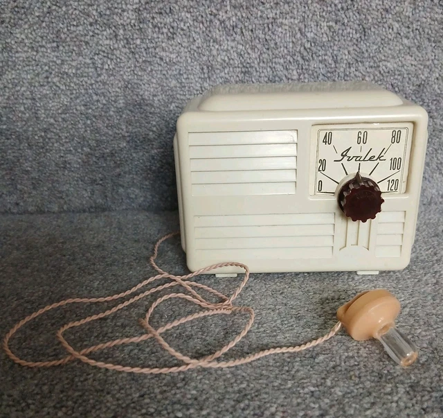 VINTAGE IVALEK CRYSTAL SET RADIO BAKELITE WITH EARPIECE - 1950s £47.52 ...