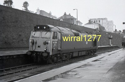 ORIGINAL B&W RAILWAY negative Class 50 50004 at Penzance £3.50 ...