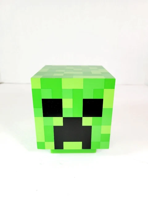 MINECRAFT CREEPER LIGHT w Sound Table Desk Lamp Night Light Mood Room ...