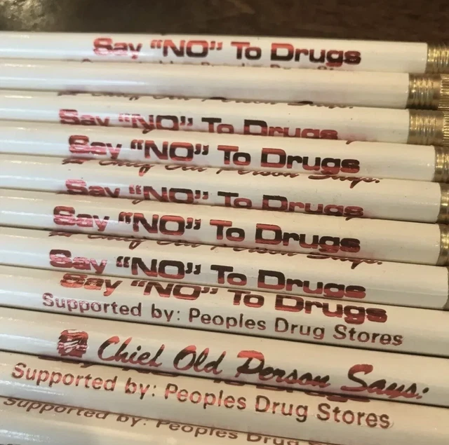 SAY NO TO Drugs 80s 90s Campaign 12 Vintage Pencils People’s Drug ...