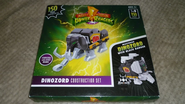 POWER RANGERS CONSTRUCTION Set MASTODON Dinozord Black Ranger, 150 ...
