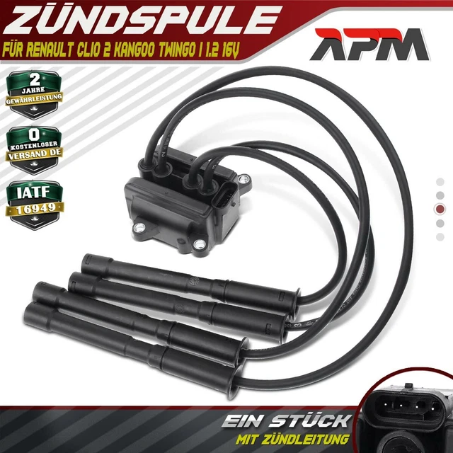 ZÜNDSPULE ZÜNDMODUL FÜR Renault Clio II Kangoo Twingo I 01-04 Thalia I 1.2 16V EUR 40,99 ...
