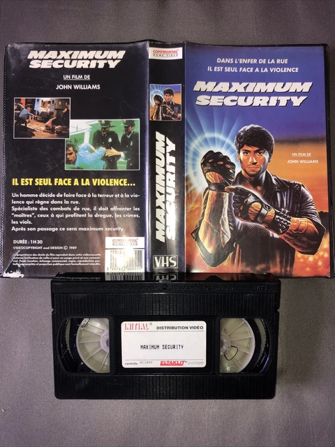 RARE VHS CASSETTE Video K7 MAXIMUM SECURITY John Williams Continental ...