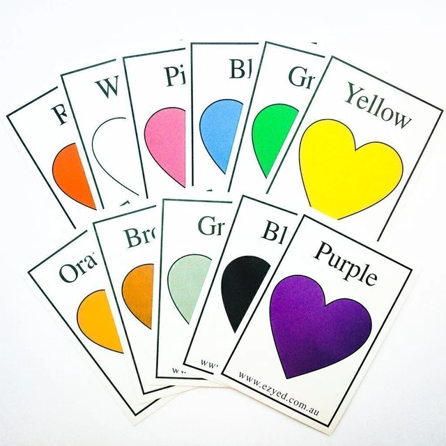 BIG COLOUR FLASH Cards Teachers School Education Childrens Picture ...