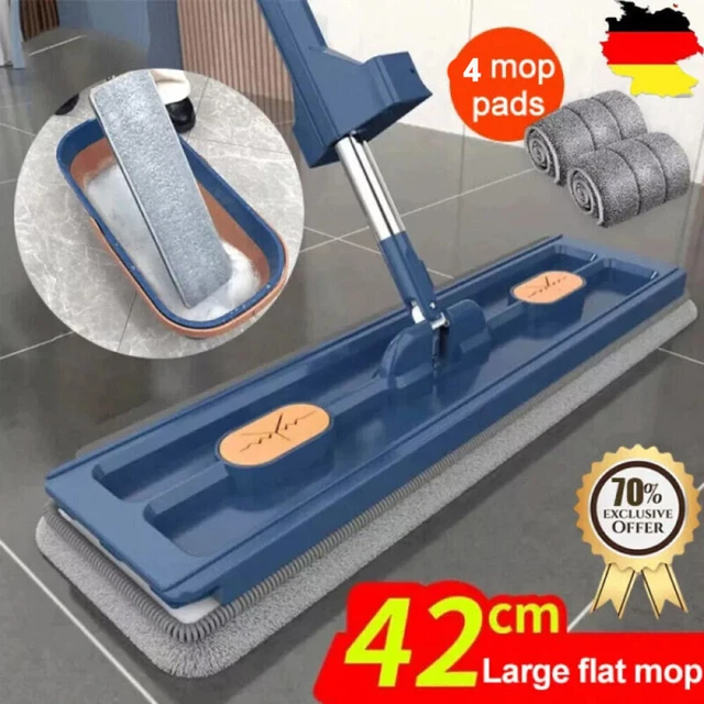 FLACHER BODENWISCHER 360°DREHGELENK Wischmop Auswringfunktion Flachmop ...