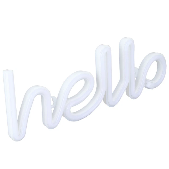 PURPLE LED NEON Sign Hello Letters Neon Light Wall Decor For Wedding ...