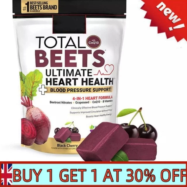TOTAL BEETS ULTIMATE Heart Health Blood Pressure Support Chews - Black ...