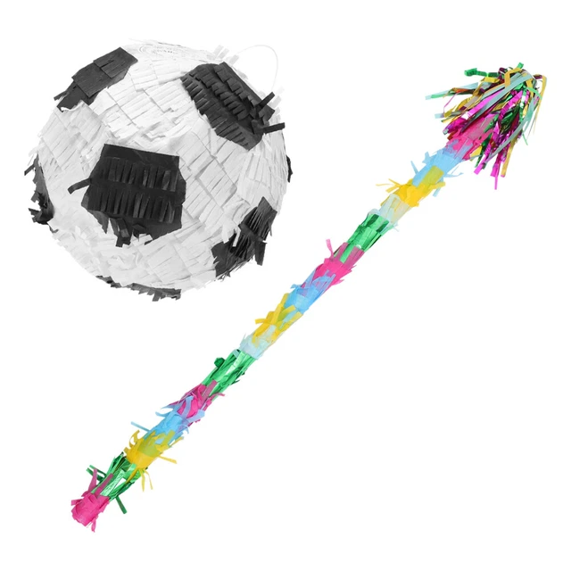 FUSSBALL-PIÑATA BABY PINATA-STICK Zum Geburtstag Fußballdekorationen ...