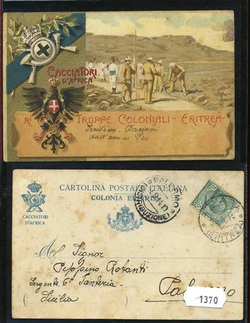 CARTOLINA MILITARE - Truppe Col. Cacciatori D'africa - Crt1370 EUR 79 ...