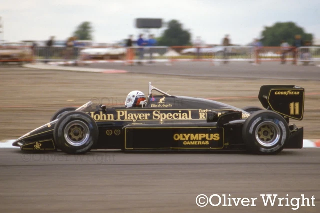 ELIO DE ANGELIS Lotus 97T at 1985 F1 British Grand Prix - Colour Photo ...