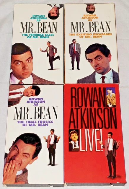 4 MR. BEAN ROWAN ATKINSON VHS TAPE LOT Tales Escapades Frolics Stand-Up ...