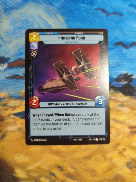 STAR WARS UNLIMITED SOR-EN 031/252 Inferno Four Spark of Rebellion (NM ...