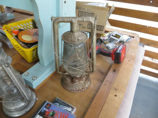 VINTAGE CHALWYN PILOT Kerosene Hurricane Oil Lamp Lantern Made in ...