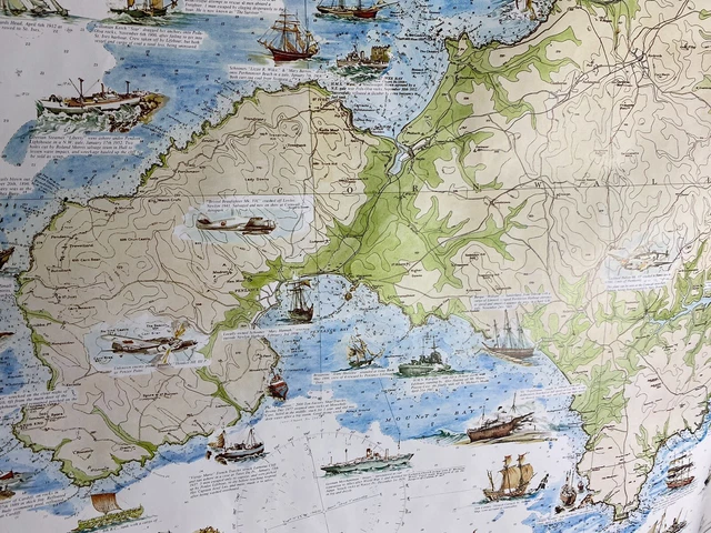 ADMIRALTY MAP/SEA CHART-ENGLAND South & West Coast- St.ives To Dodman ...