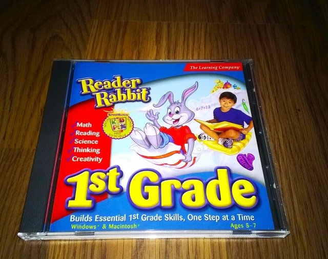 2002 READER RABBIT 1st Grade RiverDeep The Learning Company Software CD ...