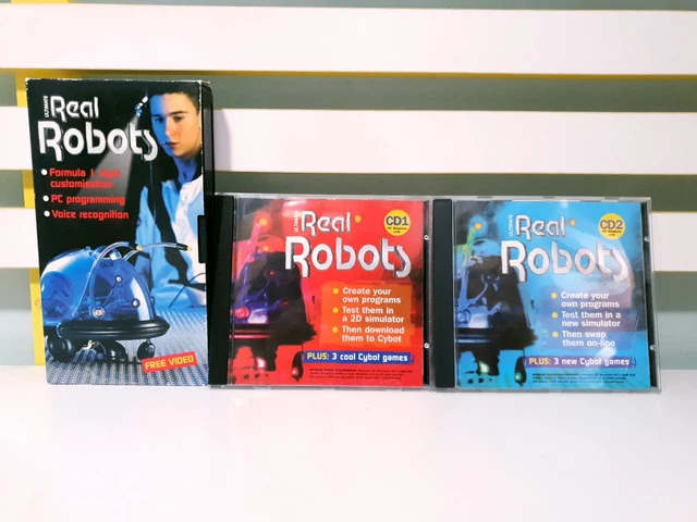2X ULTIMATE REAL Robots CDs + VHS Tape! Cybot Games & Programming! $65. ...