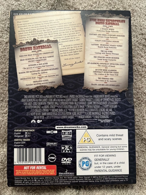 LEMONY SNICKET'S A Series Of Unfortunate Events (DVD, 2005) EUR 1,18 ...