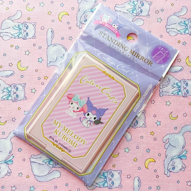 SANRIO MY MELODY Kuromi Cute KAWAII Compact Mirror Portable Folding ...