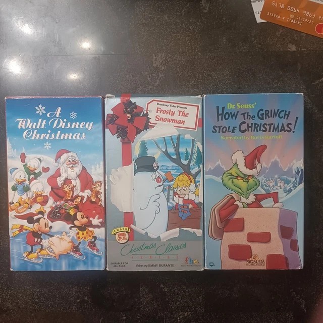 VHS CHILDRENS CHRISTMAS Bundle 3 VHS Mickey Frosty the Grinch £7.06 ...