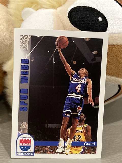 NBA 1992-93 HOOPS Fresh Card Sacramento Kings Slam Dunk Champ Spud Webb ...
