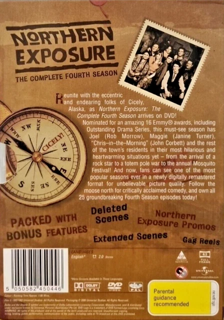 NORTHERN EXPOSURE SEASON 4 (DVD, 1993) Rare OOP Cult Comedy, Region 2,4 ...