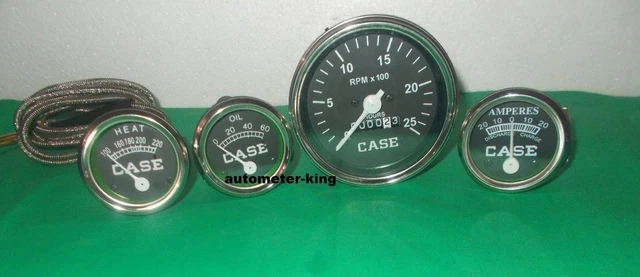 CASE TRACTOR TEMPERATURE,TACHOMETER, Oil Pressure ,Ammeter Gauge Set £ ...