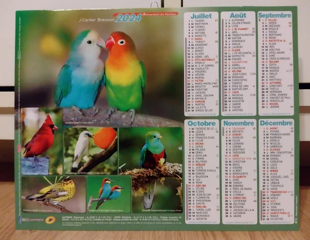 CALENDRIER LA POSTE 2024. Almanach du Facteur. Oiseaux EUR 10,00 ...