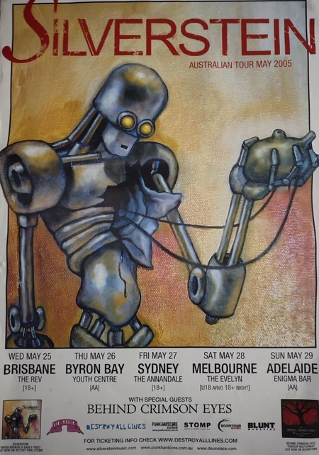 SILVERSTEIN TOUR POSTER (2005) Australian Tour $60.00 - PicClick AU