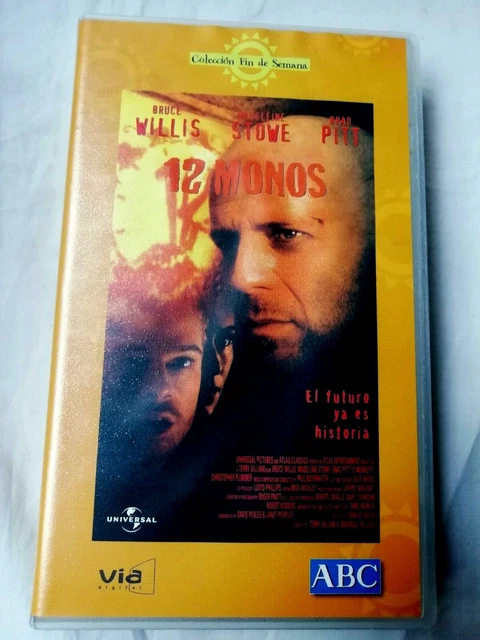 12 MONKEYS VHS Tape Bruce Willis Brad Pitt Universal 2001 PAL Spanish ...