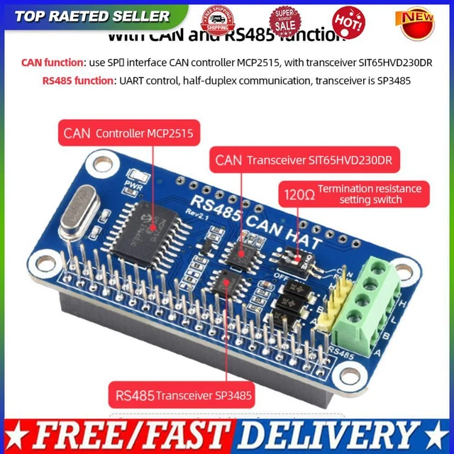 Uart Communication Module Rs485 Spi Can Bus Module For Raspberry Pi £1367 Picclick Uk
