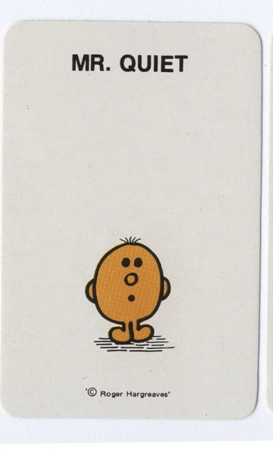 VINTAGE 1970S MR MEN Blank Back Swap Card: Roger Hargreaves Cartoon Mr ...