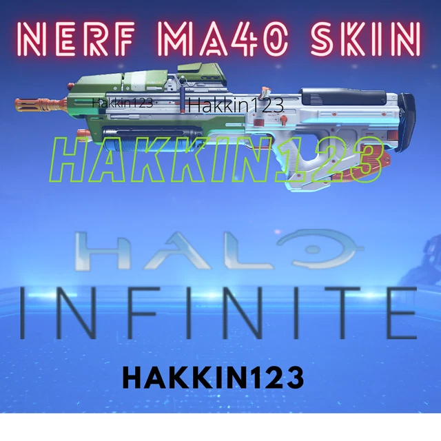 HALO INFINITE NERF MA40 AR Assault Rifle Weapon Coating Skin & Charm ...