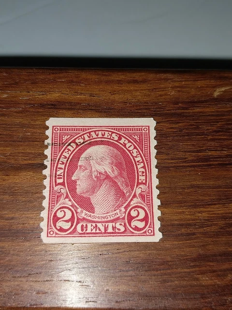 VINTAGE ANTIQUE U.S. 2c Postage Stamp George Washington 2 Cents Rose ...
