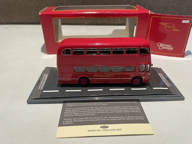 CORGI ORIGINAL OMINBUS OM45601 1/76 Scale BMMO D9 Bus - Midland Red ...