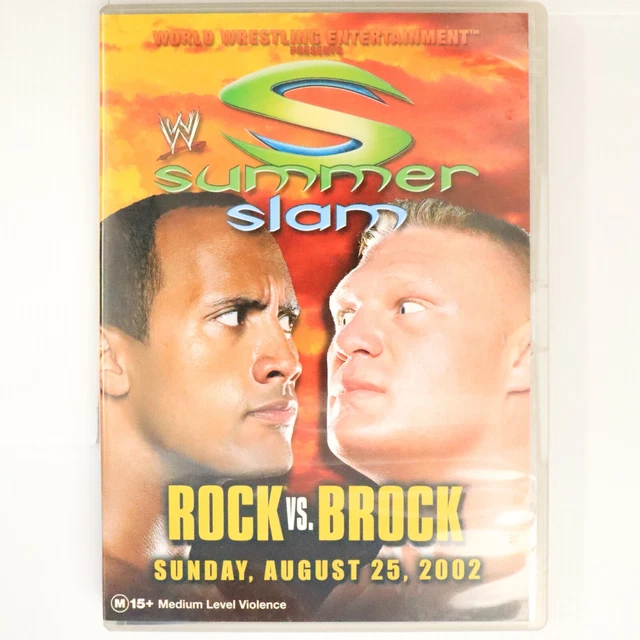WWE: SUMMERSLAM 2002 - Rock vs Brock (DVD, 2002) Pro Wrestling TV ...