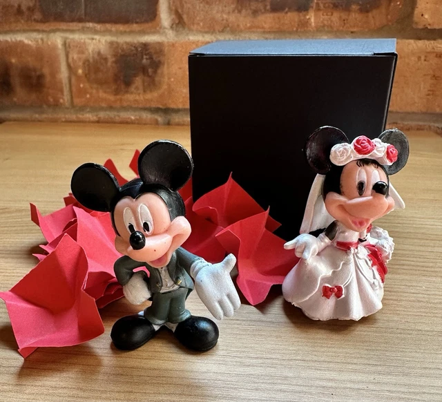 DISNEY MICKEY AND Minnie Mouse Bride & Groom Wedding Cake Topper Gift ...
